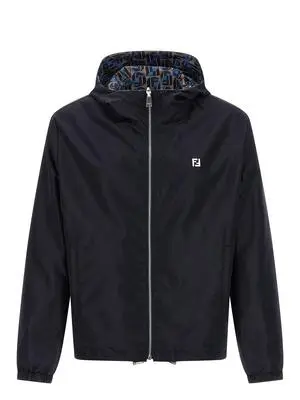 Fendi Reversible "fendinity" Print Technical Windbreaker - Blue