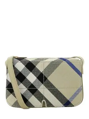 Burberry Embroidered Canvas Snip Crossbody Bag - Multicolor