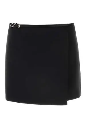 Givenchy Duchesse Mini Skirt With Buckled Detail - Black