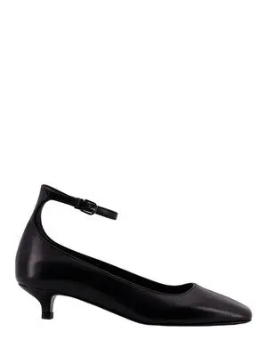 TOTEME Leather Decollete Pumps - Black