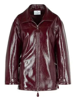 COURREGES COURREGES Vinyl Burgundy Cotton Blend Jacket Multicolor