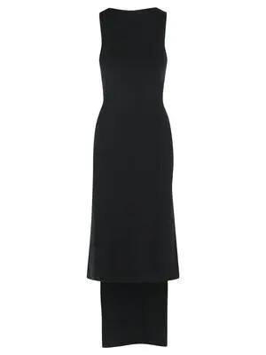 COURREGES Asymmetrical Straps Viscose Blend Dress - Black