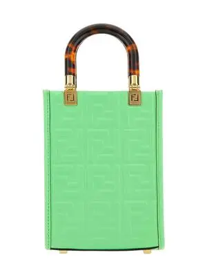 Fendi Leather Mini Sunshine Handbag - Green