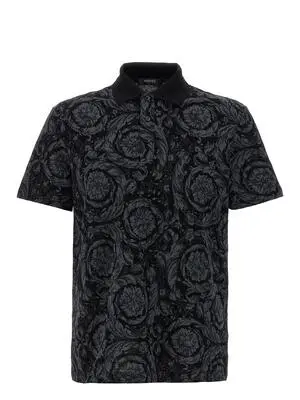 Versace Baroque Polo Shirt - Gray