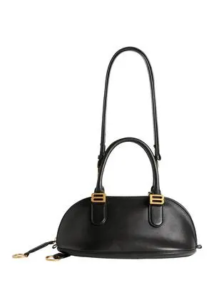 Balenciaga BALENCIAGA Mini Bowling Bag In Black Smooth Calf Leather Multicolor