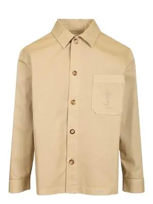 Saint Laurent Saint Laurent Men Cassandre Overshirt Cream