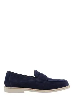 Brunello Cucinelli Brunello Cucinelli Suede Slip-On Loafers Blue