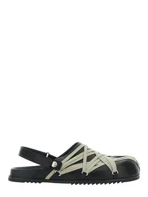 Rick Owens Megalace" Mule With Decorative Laces And Hook Closure - Multicolor