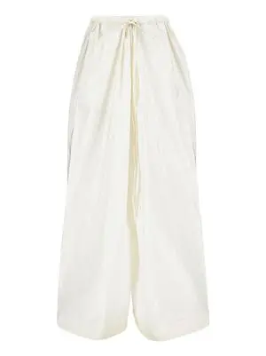 DANIELA GREGIS DANIELA GREGIS Wide-Leg Silk Trousers With Drawstring Waist Multicolor