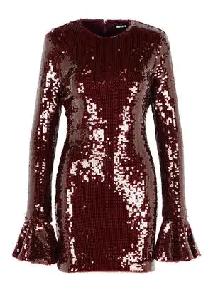 ROTATE BY BIRGER CHRISTENSEN ROTATE Sequin Embellished Long Sleeve Dress Multicolor