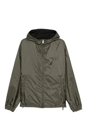 Prada Re-nylon Hooded Blouson Jacket - Green