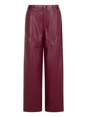 ROTATE BY BIRGER CHRISTENSEN ROTATE Burgundy Polyester Pants
