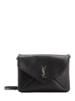 Saint Laurent Envelope Cassandre Messenger Bag - Black