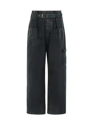Isabel Marant Étoile Washed Cotton Trousers - Black