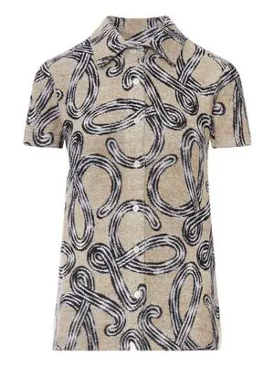 Loewe LOEWE X Paula's Ibiza Terry Cloth Shirt With All-Over Anagram Jacquard Multicolor