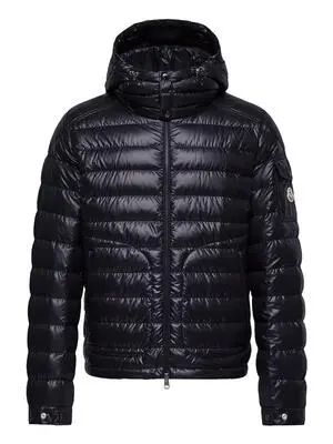 Moncler Lauros Short Down Jacket With Hood - Blue