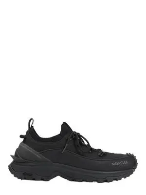 Moncler Ribbed Detail Lace-up Trainers - Black