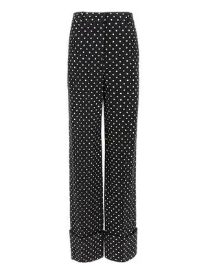 VALENTINO VALENTINO GARAVANI Supergran Polka Dot Wide Leg Pants