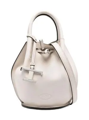 TOD'S Logo-charm Leather Mini Bucket Bag - Multicolor
