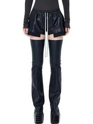 Rick Owens Fog Ecoleather Shorts - Black