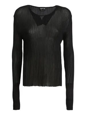TOM FORD Ribbed V-neck Knitwear - Multicolor