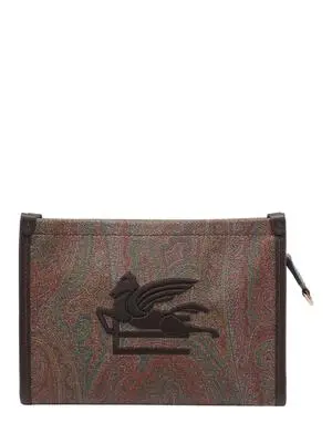 Etro Pegaso Arnica Pouch - Brown