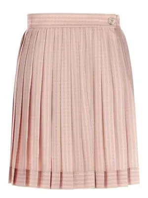 VERSACE Versace "Treasure" Foulard Print Silk Twill Mini Skirt