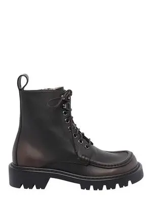 Loewe Sierra Combat Ankle Boots - Brown