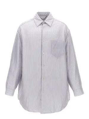 MAISON MARGIELA Striped Shirt Jacket - Blue