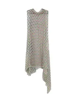 Dries Van Noten Multicolor Silk Dress - Cream