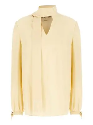 Valentino Garavani VALENTINO GARAVANI Long Sleeve Shirt With Tie Detail Multicolor