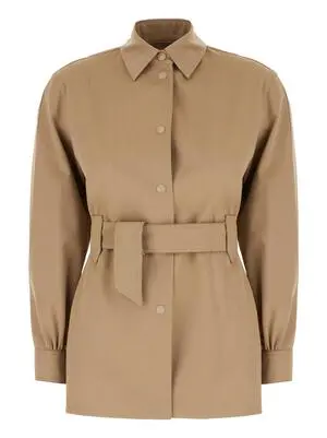 Max Mara Long Sleeve Belted Shirt - Multicolor