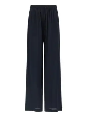 P.a.r.o.s.h Silk Wide-leg Pants With Drawstring Waist - Blue