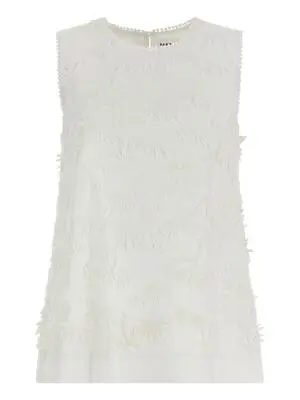 P.a.r.o.s.h P.A.R.O.S.H. Cubo26 Cotton Poplin Blouse With Floral Embroidery White