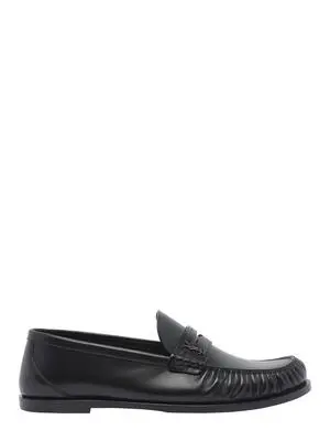 Saint Laurent Leather Loafers - Black