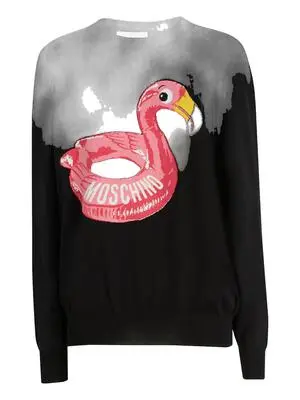 Moschino Knitwear With Flamingo Motif - Multicolor