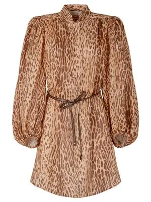 Zimmermann Cascadian Tunic Dress - Brown