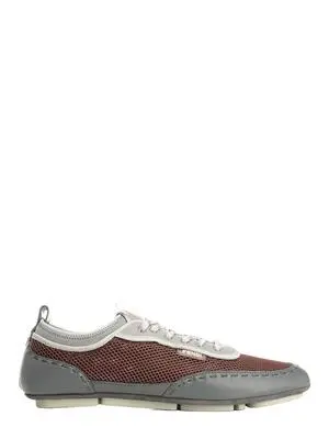 Fendi Low-top Sneakers With Trekking Motif Laces - Gray