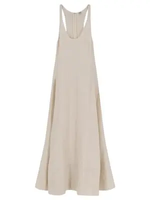 TOTEME Long Sleeveless Cotton Dress - Cream