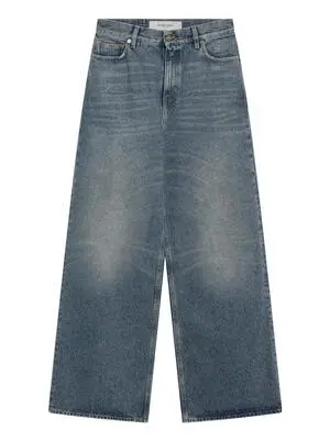 GOLDEN GOOSE Washed Wide-leg Denim Jeans - Blue