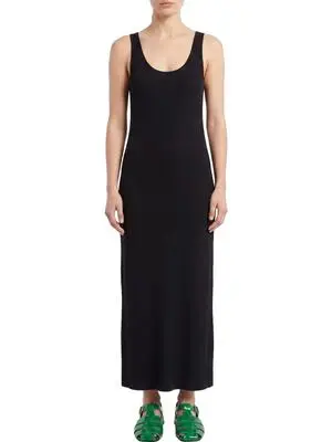 Max Mara Ribbed Tank Dress - Black