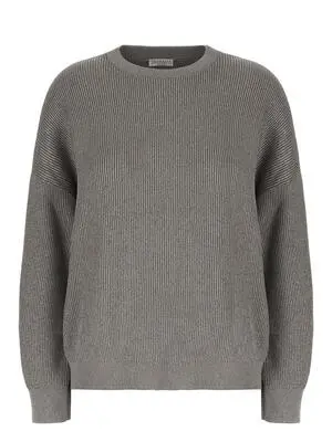 Brunello Cucinelli Ribbed Knit Pullover - Multicolor