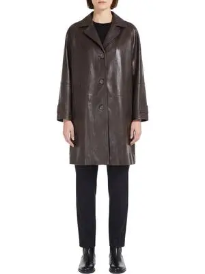 Max Mara Leather Jacket - Brown