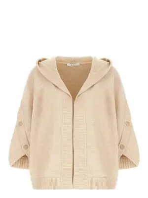 Max Mara MAX MARA Hooded Knitwear With Button Detail Multicolor