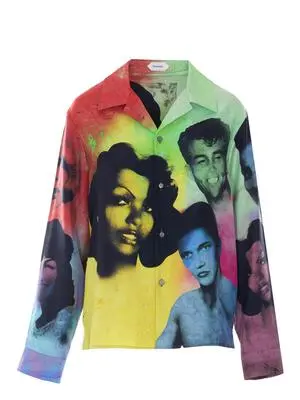Versace The Party Print Silk Twill Slim Shirt - Multicolor