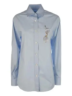Moschino Classic Collar Shirt With Pocket Detail - Multicolor