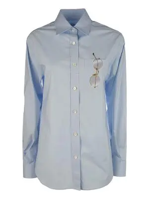 Moschino MOSCHINO Classic Collar Shirt With Pocket Detail Multicolor