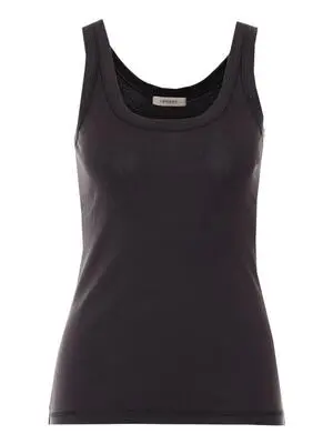LEMAIRE Ribbed Tank Top - Black