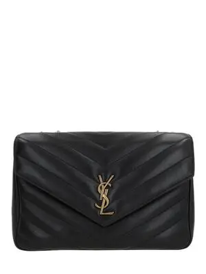 Saint Laurent Large Loulou Matelassé Lambskin Shoulder Bag - Black