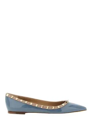 VALENTINO VALENTINO GARAVANI Rockstud Patent Leather Ballet Flats
